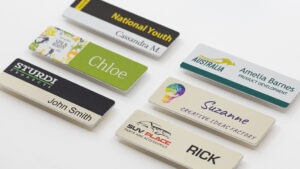High-Quality Anodised Aluminium Name Badges | Sign Plus